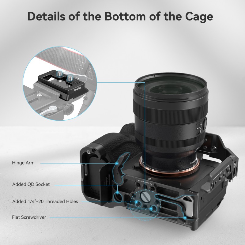 SmallRig Full Cage for Sony Alpha 7R V / Alpha 7 IV / Alpha 7S III / Alpha 1 / Alpha 7R IV 3667B